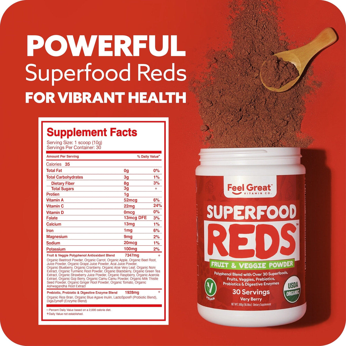 USDA Organic Superfood Reds - Berry – The Feel Great Vitamin Company
