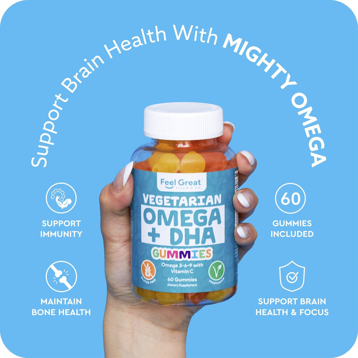 Vegetarian Omega + DHA Gummies – The Feel Great Vitamin Company